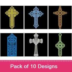 FSL Cross Bookmarks Embroidery design pack by Ace Points, Embroidery ...