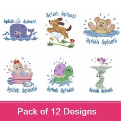 Splish Splash Embroidery design pack by Ace Points, Embroidery Packs on ...