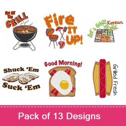 Fire It Up Embroidery design pack by Ann The Gran, Embroidery Packs on ...