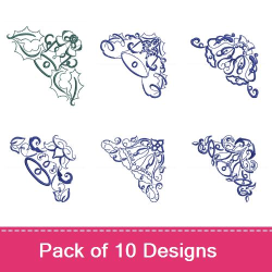 Wedding Bell Corners Embroidery design pack by Artsy Knots ...