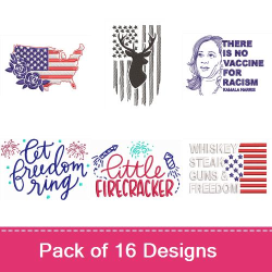 Biden Harris Embroidery design pack by Artsy Knots | EmbroideryDesigns.com