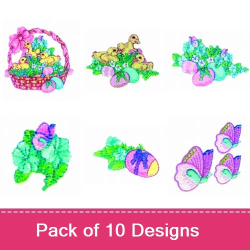 Easter Spring Embroidery design pack by Balboa Threadworks, Embroidery ...