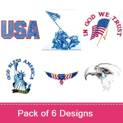 New Patriotic Embroidery design pack by Balboa Threadworks ...