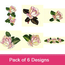 Magnolias Embroidery design pack by Balboa Threadworks ...