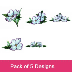Dogwood Floral Collection Embroidery design pack by Balboa Threadworks ...