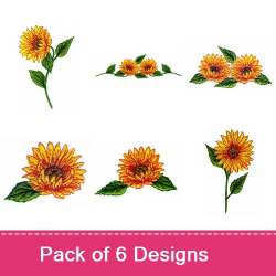 Sunflowers Embroidery design pack by Balboa Threadworks ...
