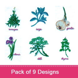 Large Herbs Spices Embroidery design pack by Balboa Threadworks ...