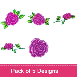 Rose Florals Embroidery design pack by Balboa Threadworks ...
