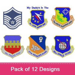 US Air Force Patches Embroidery design pack by Bella Mia Designs ...