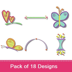 Doodad Doodles Embroidery design pack by Bunnycup Embroidery ...