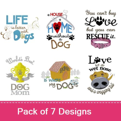 Love My Dog Embroidery design pack by Dakota Collectibles ...
