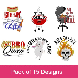 Grill Talk Embroidery design pack by Dakota Collectibles, Embroidery ...
