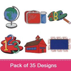 School Pack 3 Embroidery design pack by Dakota Collectibles, Embroidery ...
