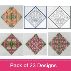 Diamond Quilt Blocks Embroidery design pack by Daydream Designs ...