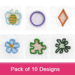 Cut Out Charms Embroidery design pack by Daydream Designs, Embroidery ...