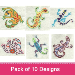 Deco Lizards Embroidery design pack by Daydream Designs, Embroidery ...