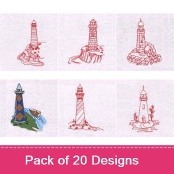 Lighthouses Embroidery design pack by Daydream Designs, Embroidery ...