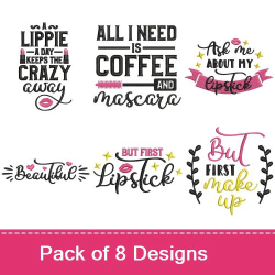 Makeup Embroidery design pack by Easy Embroidery | EmbroideryDesigns.com