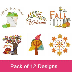 Welcome Fall Embroidery design pack by Embroidery Patterns, Embroidery ...