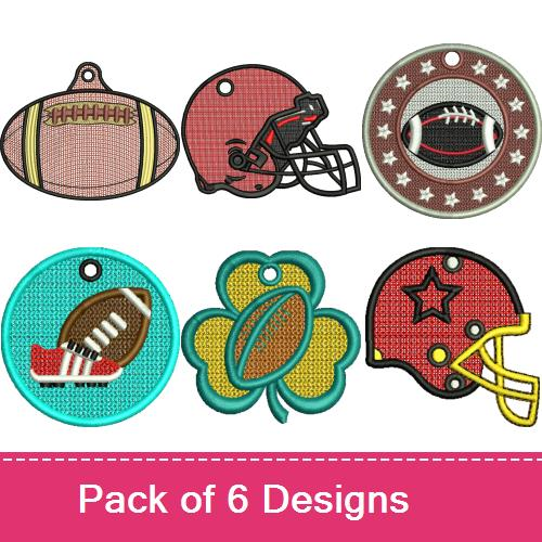 FSL Football Ornaments Embroidery design pack by FSL Studio, Embroidery ...