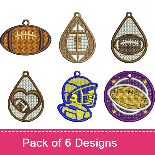FSL Football Fans Ornaments Embroidery design pack by FSL Studio ...