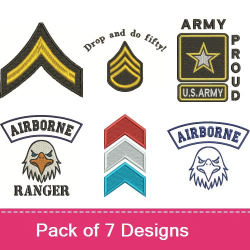 Military Patches Embroidery design pack by Favpro Designs, Embroidery ...
