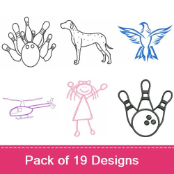 Random Outlines Embroidery design pack by Favpro Designs, Embroidery ...