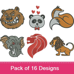 Wild & Free Wildlife Embroidery design pack by Favpro Designs ...