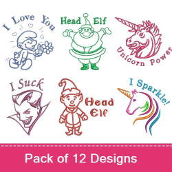 Fantasy Outlines Embroidery design pack by Favpro Designs, Embroidery ...