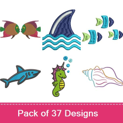 Life Underwater Embroidery design pack by Favpro Designs, Embroidery ...