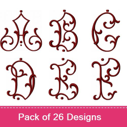 Vintage Alphabet Embroidery design pack by Gosia Embroidery, Embroidery ...