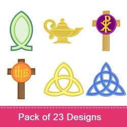 Artistic Christian Symbols Embroidery design pack by Grand Slam Designs ...