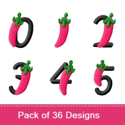 Pepper Letters Embroidery design pack by Grand Slam Designs, Embroidery ...