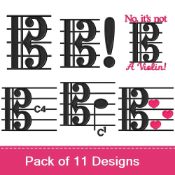 Alto Clef Embroidery design pack by Grand Slam Designs, Embroidery ...