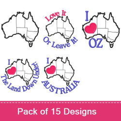 Australia MegaPack Embroidery design pack by Grand Slam Designs ...