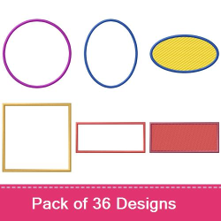 Shapes Embroidery design pack by Grand Slam Designs | EmbroideryDesigns.com