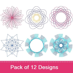 Spirograph 1 Embroidery design pack by Grand Slam Designs, Embroidery ...