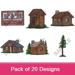 Log Cabin Machine Embroidery Designs