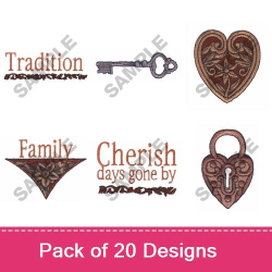 HEIRLOOM ACCENT II Embroidery design pack by Great Notions, Embroidery ...
