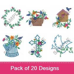 FLORAL VIII Embroidery design pack by Great Notions, Embroidery Packs ...
