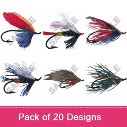 Flies & Lures 1 Embroidery design pack by Great Notions, Embroidery ...