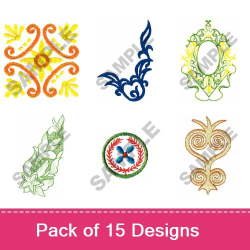 Decorative Crests & Scrolls Embroidery design pack by Great Notions ...