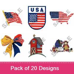 Primitive Americana Embroidery design pack by Great Notions ...