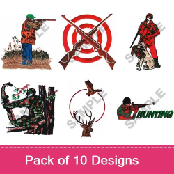 Hunting Embroidery design pack by Great Notions, Embroidery Packs on ...