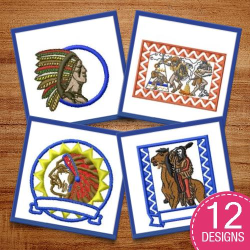 Native American Heads Embroidery design pack by Internet Stitch ...