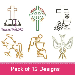Religious Outlines Embroidery design pack by Jumprope Designs ...