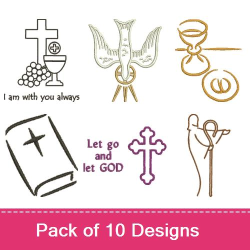 Christian Outlines Embroidery design pack by Jumprope Designs ...