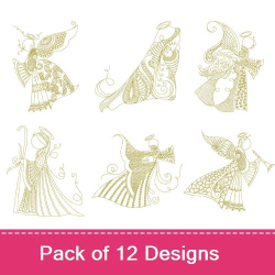 Elegant Angels Large Size Embroidery design pack by Kinship Kreations ...