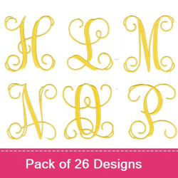 Interlocking 4" Monograms Embroidery design pack by Kinship Kreations ...