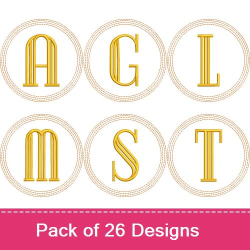 ITH Coaster Monogram Set Embroidery design pack by Kinship Kreations ...